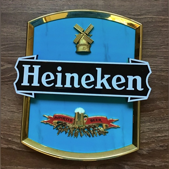 Heineken | Wall Decor | Heineken Plastic Beer Sign | Poshmark